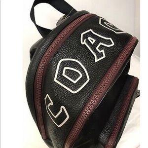 Coach | Bags | Nwt Coach Leather Gothic Black Backpack | Poshmark